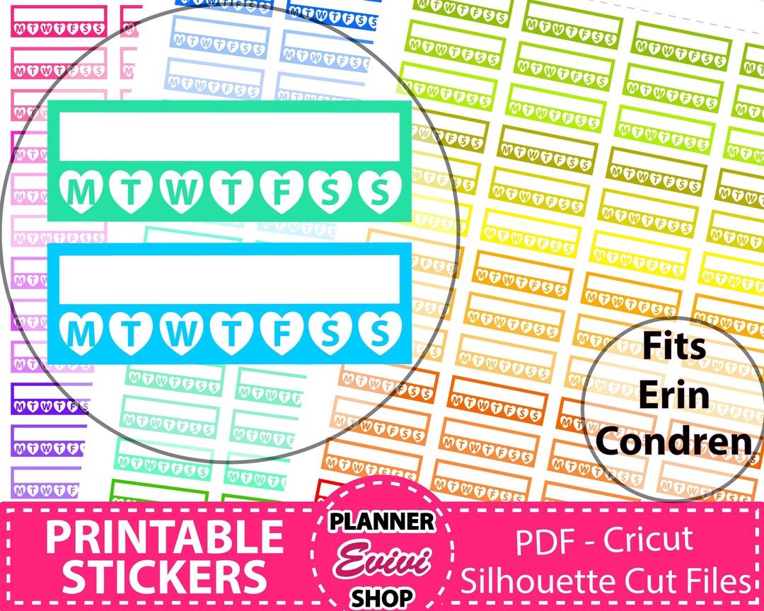 Habit Tracker Stickers/heart Habit Tracker Planner Stickers/printable ...