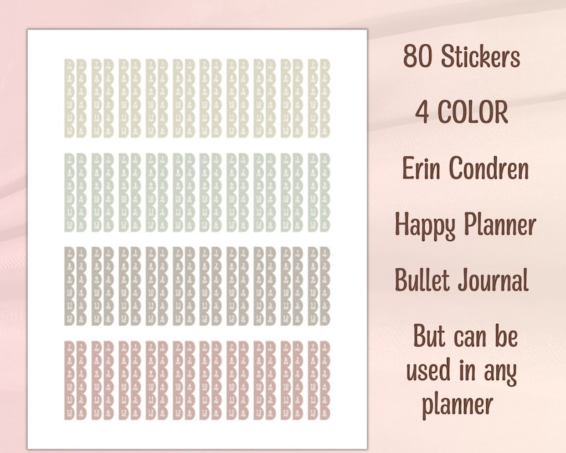 Hourly Time Strips Printable Planner Stickers/7am to 6pm/time of Day ...