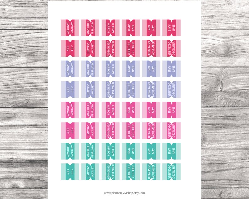 Passion Planner Large Monthly Tabs, Passion Planner Printable Stickers ...