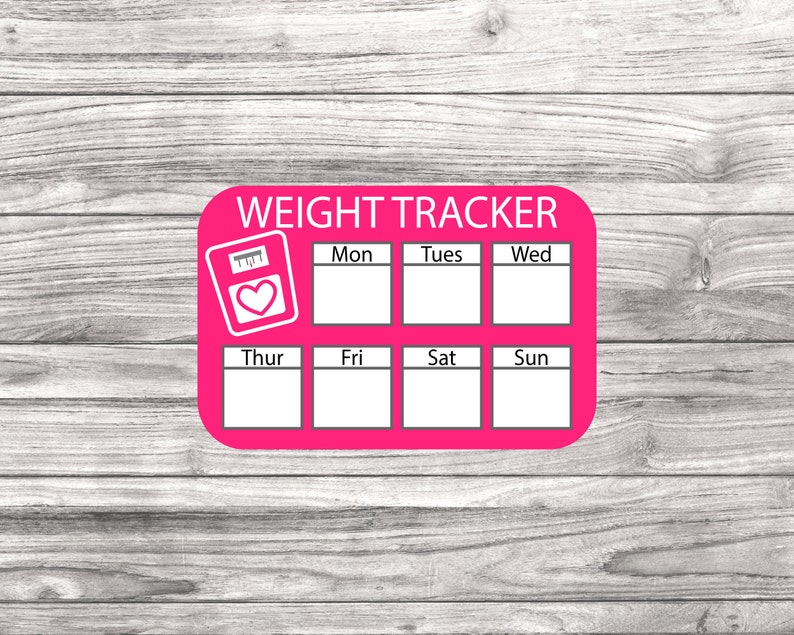Weight Loss Tracker, Habit Tracker Stickers, Printable Planner Stickers ...