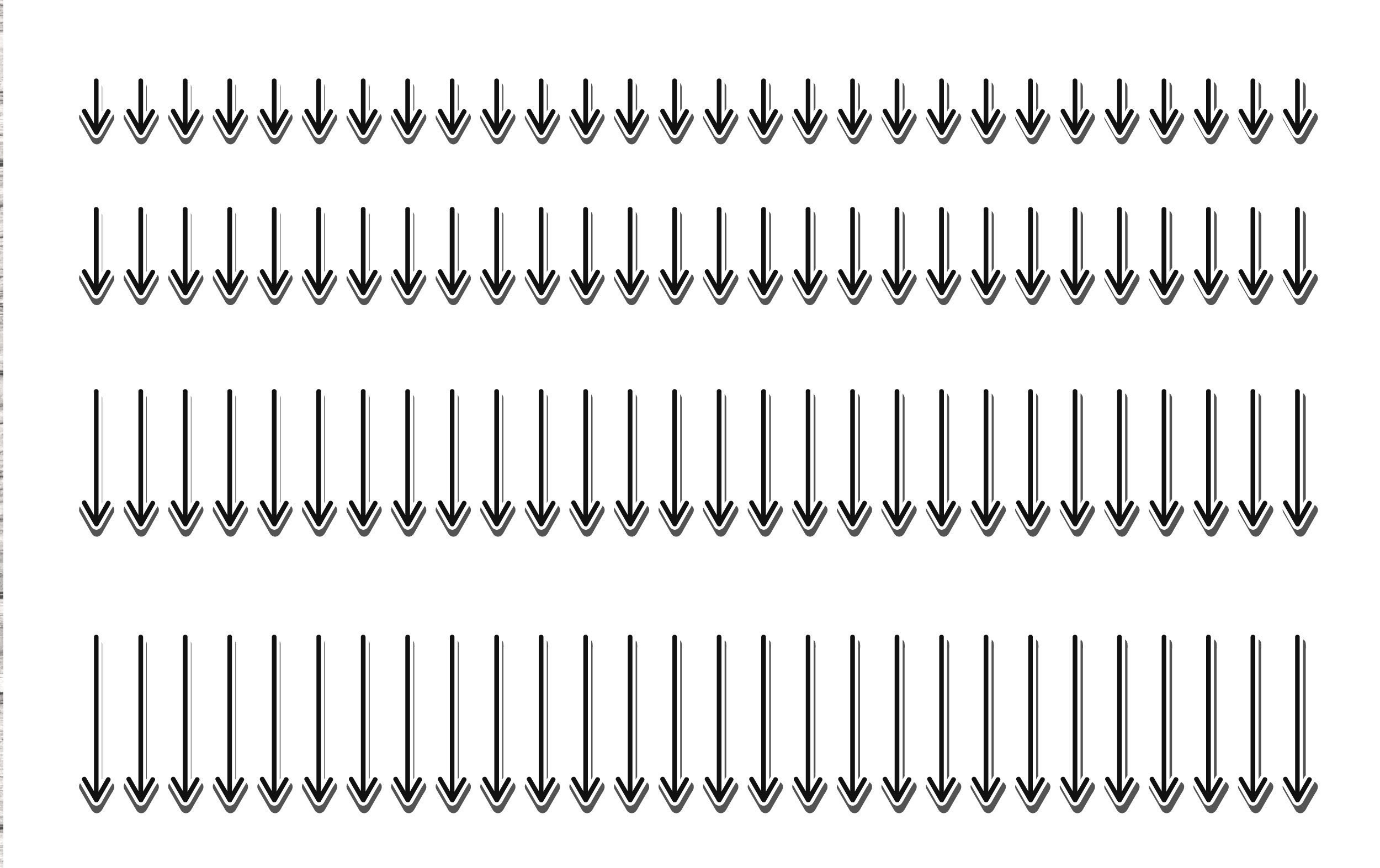 Skinny Arrow Planner Stickers Printable FOILED Arrow Doodles | Etsy