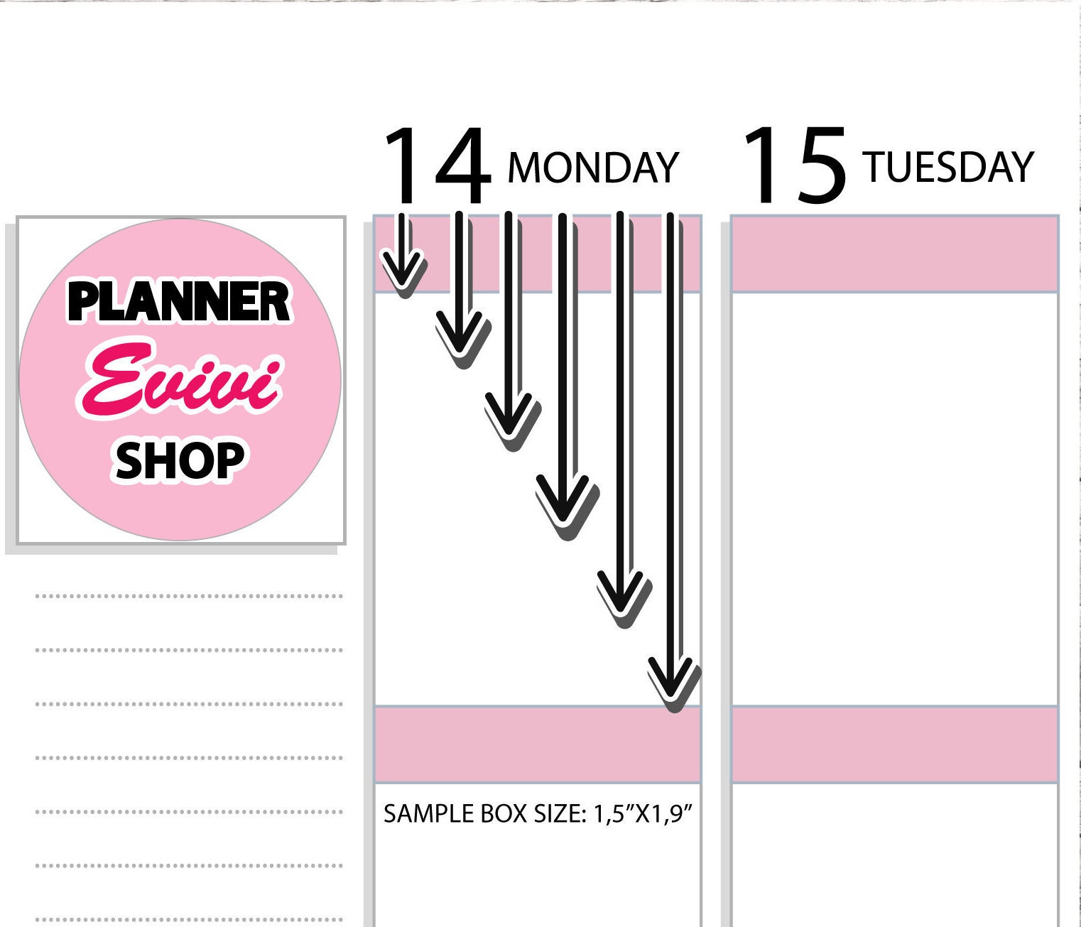 Skinny Arrow Planner Stickers Printable FOILED Arrow Doodles | Etsy