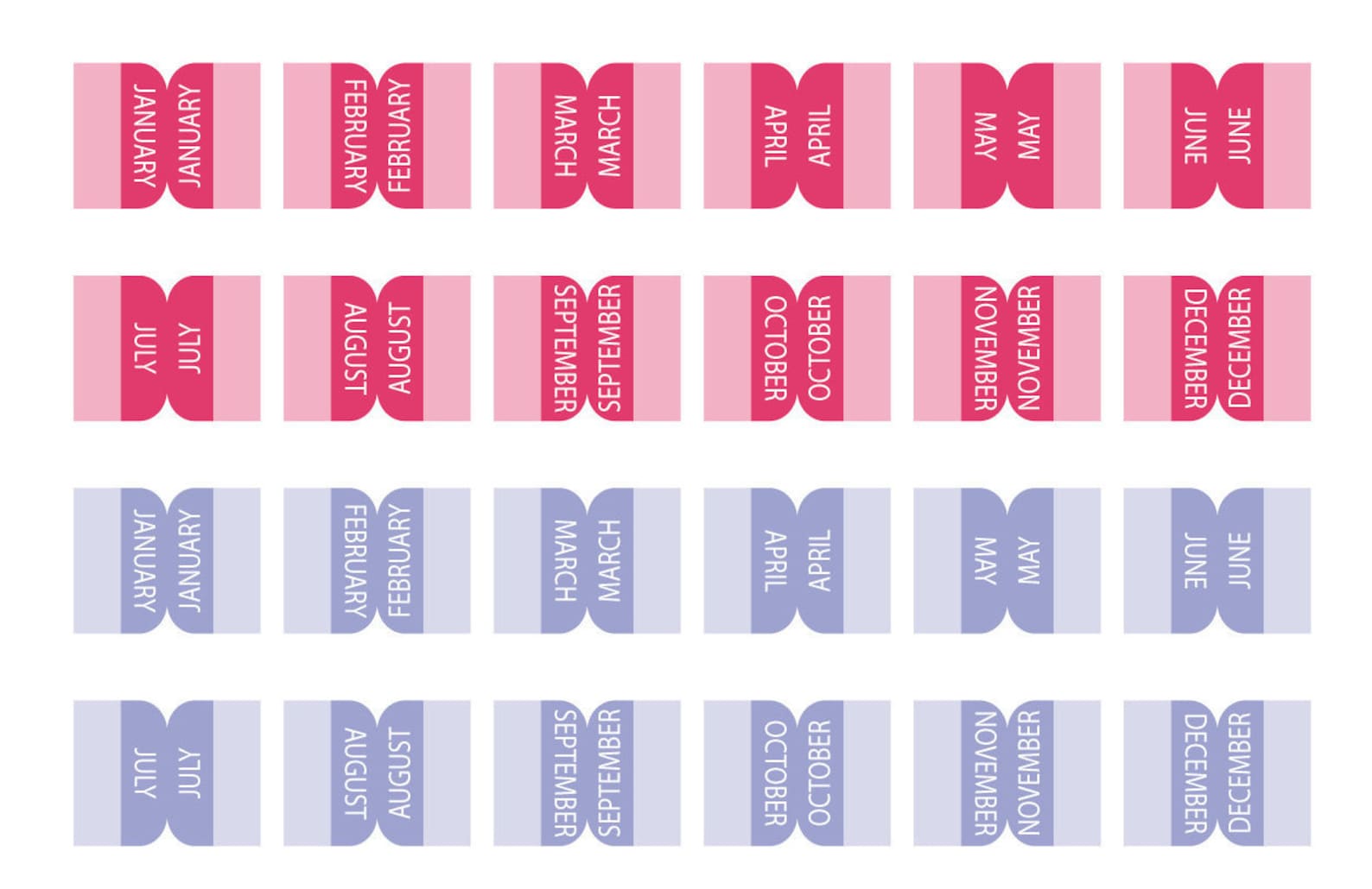 Passion Planner Stickers Passion Planner Medium Monthly Tabs | Etsy