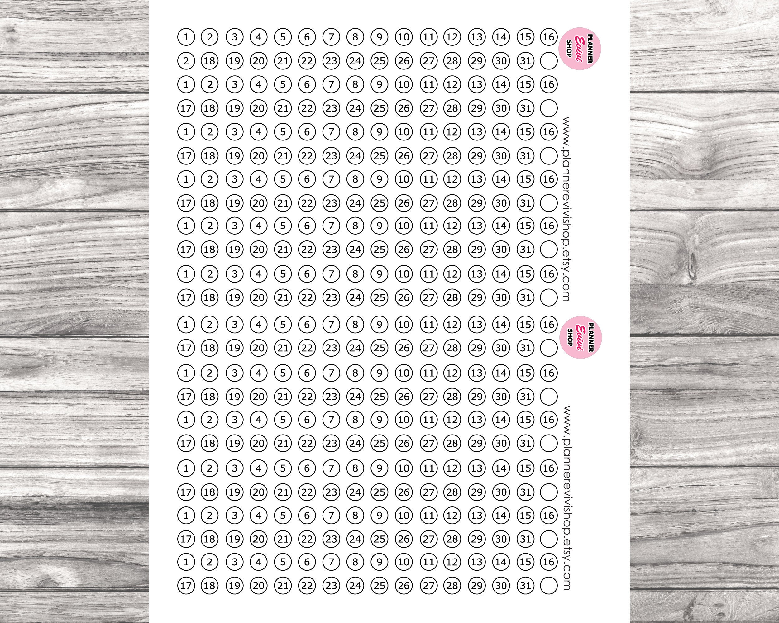 Date Dot Printable Planner StickersErin Condren Planner | Etsy