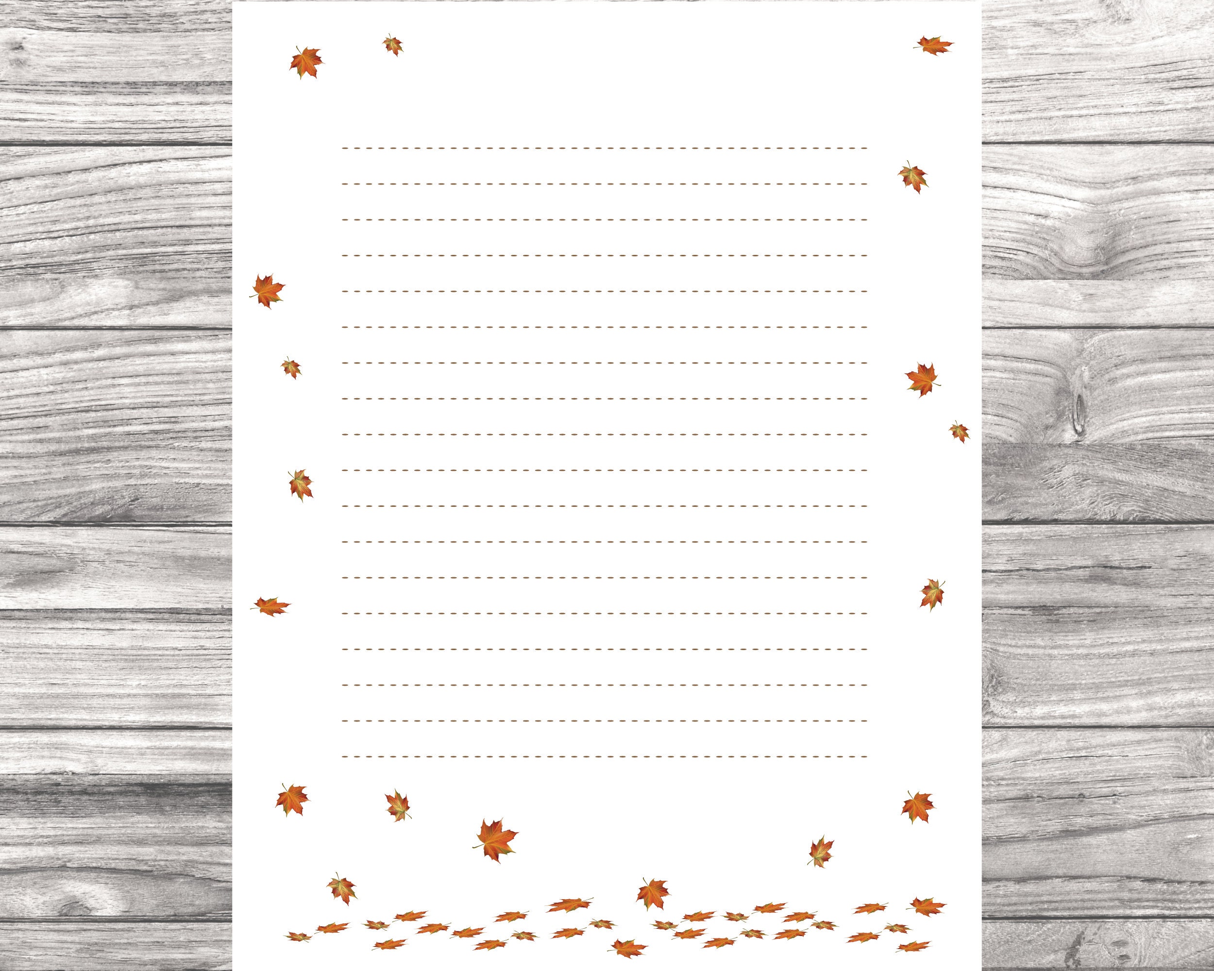 Printable Autumn Stationary/a4 Stationary/digital Paper Instant ...
