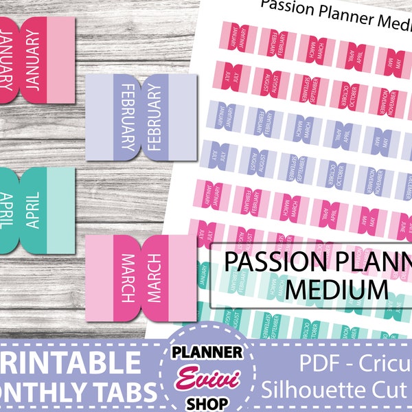 Monthly Planner Tabs - Etsy