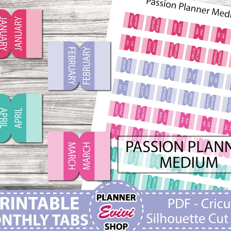 Monthly Planner Tabs - Etsy
