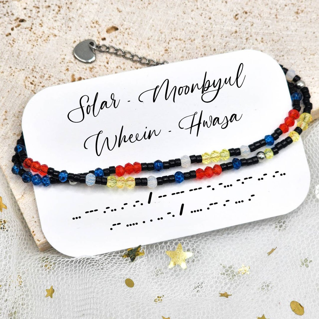 OT4 Moomoo Bias Name Morse Code Bracelet - KPOP Bracelet Bracelet ...