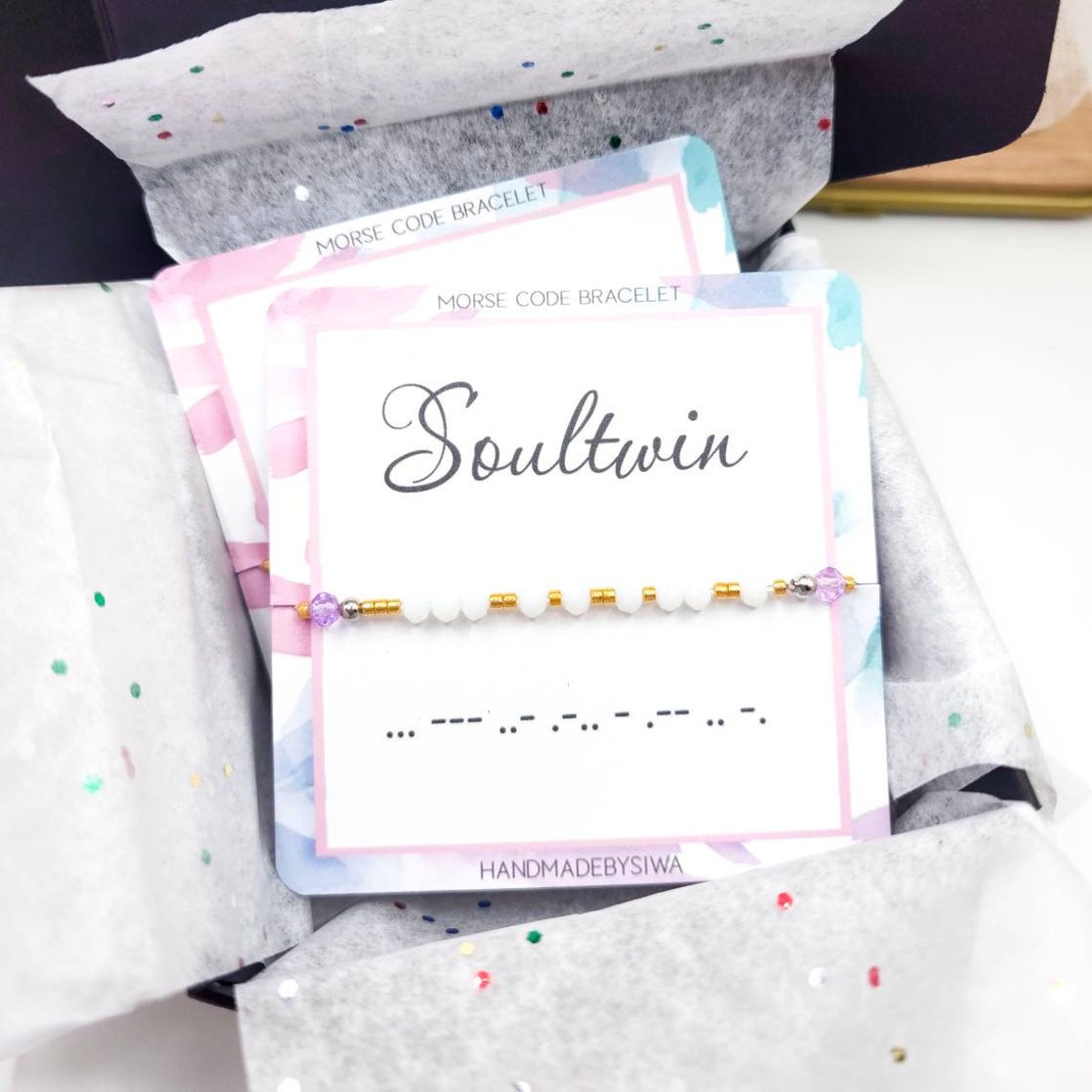 Custom Ateez Atiny Morse Code Beaded Bracelet Kpop Inspired | Etsy