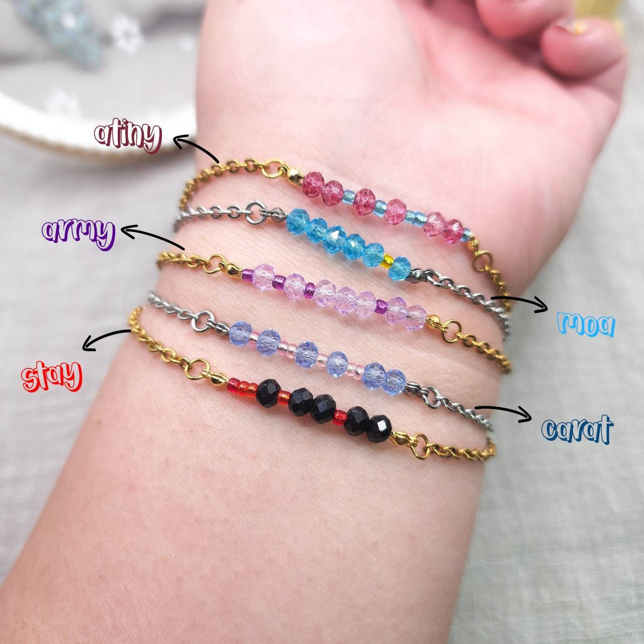 Kpop Bracelet Fandom Morse Code Bracelet Kpop Beaded - Etsy
