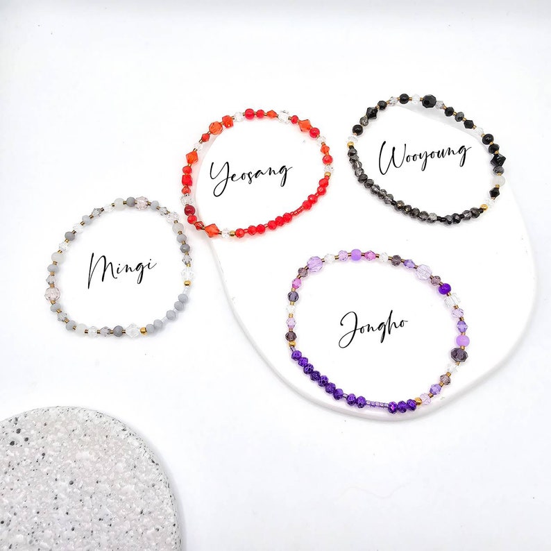 KPOP Bias Beaded Bracelet: Atiny Mic Colors Morse Code - Etsy