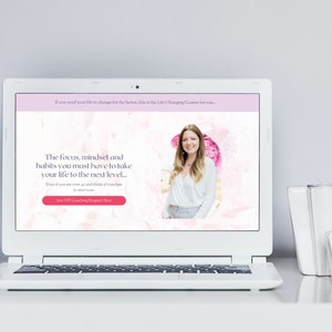 Pink, Canva Sales Page Template, Coaching Course Sales Page, Sales ...