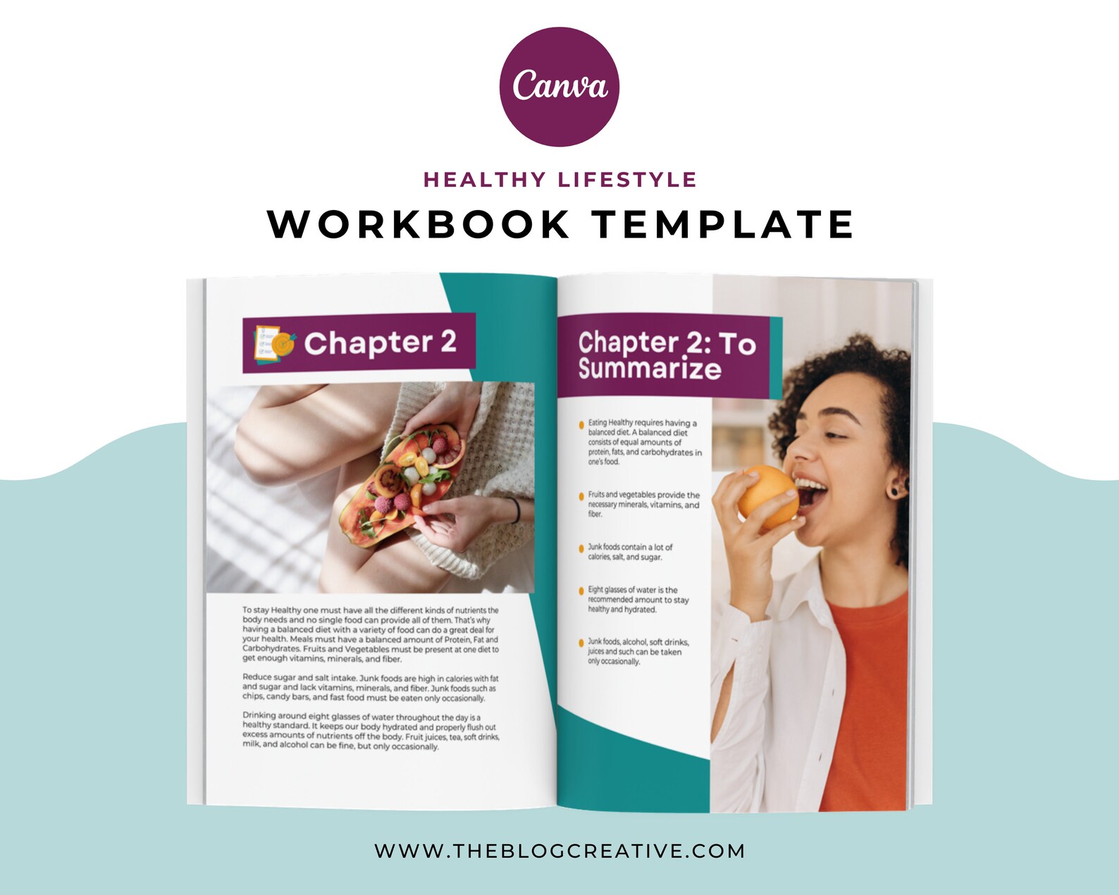 Health Canva Workbook Template Health and Wellness Canva - Etsy