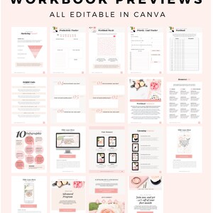 Boss Lady Mega Workbook Canva Template, Workbook Template, DIY Canva ...