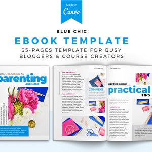 Blue Chic Canva Template Ebook. Lead Magnet Canva Template Ebook. Canva ...