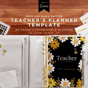 Teacher Planner Template, Canva Template, DIY Planner Template, Canva ...