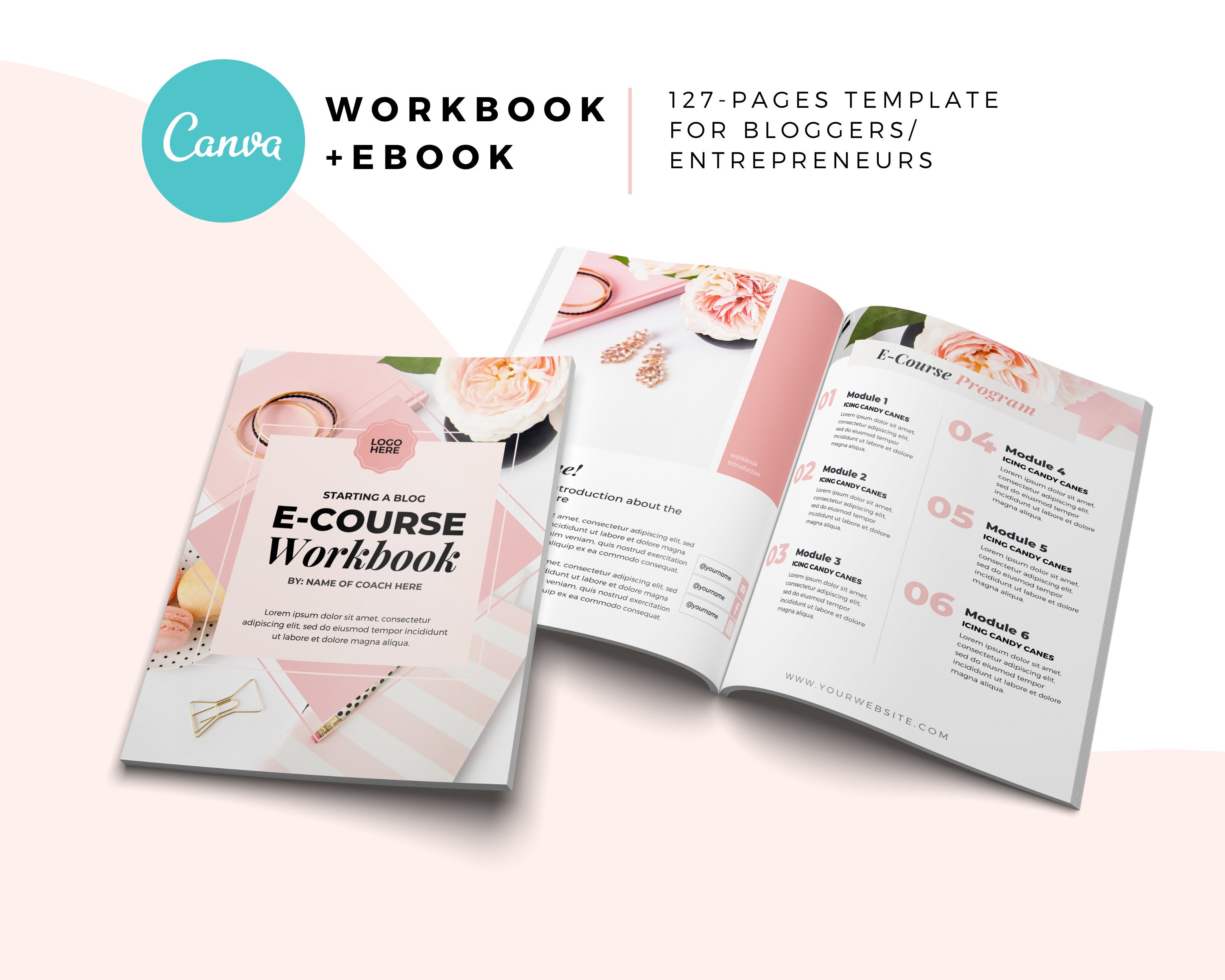 Boss Lady Mega Workbook Canva Template, Workbook Template, DIY Canva ...
