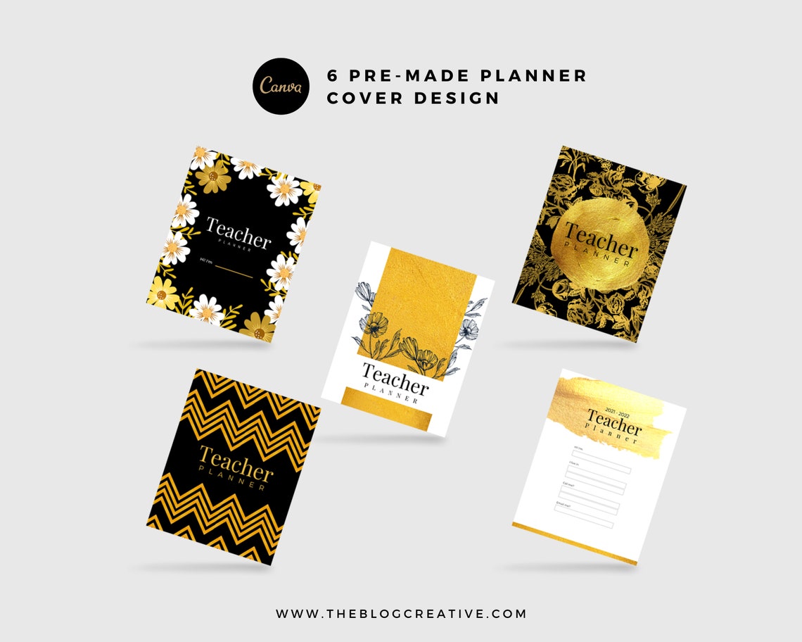 Teacher Planner Template Canva Template DIY Planner - Etsy