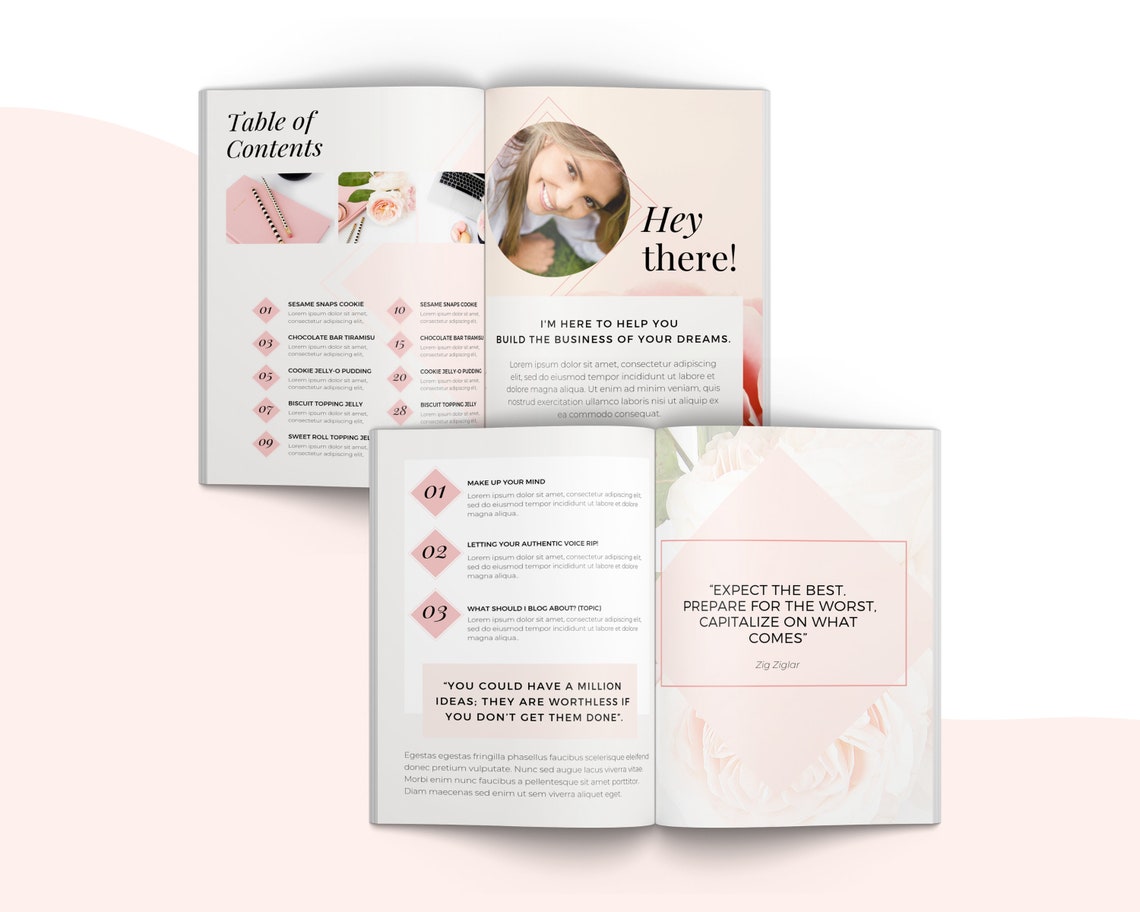 Boss Lady Ebook Canva Template, 26-page Minimalist Magazine Template - Etsy