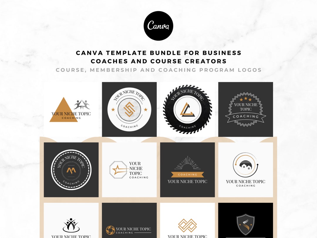 Course, Membership and Coaching Program Logos, Editable Logo Design ...