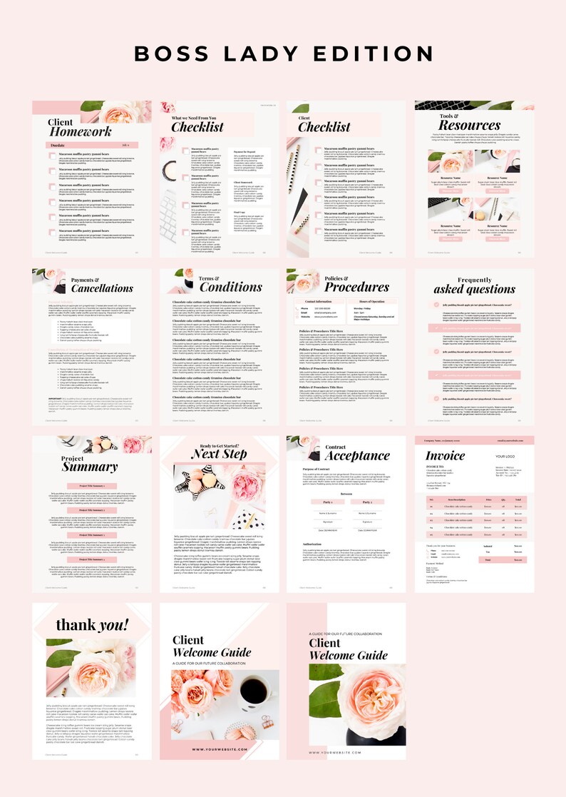 Boss Lady Editable New Client Welcome Packet | Welcome Packet | Client ...