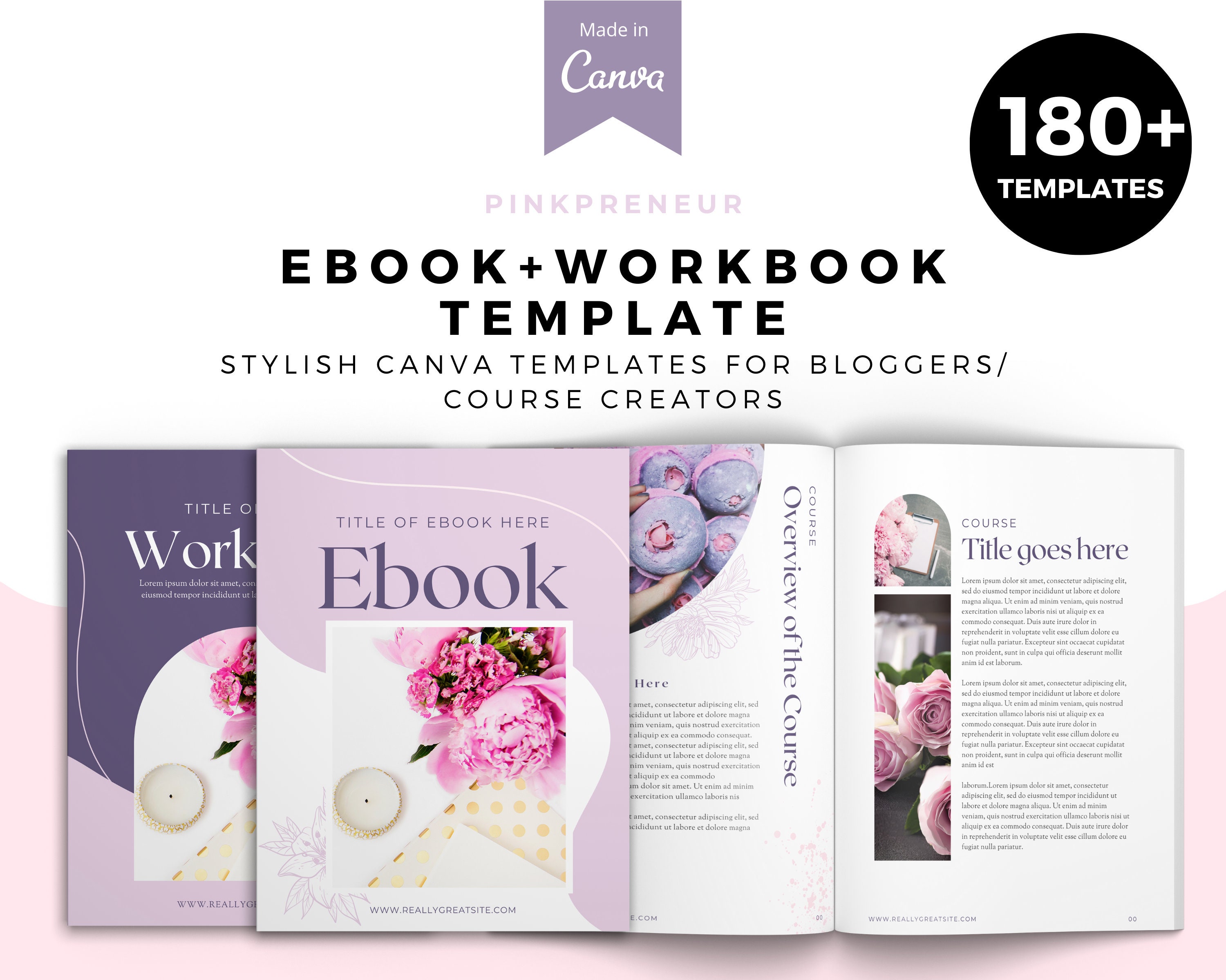 Pinkpreneur Complete Template Set Ebook Template Kit Course | Etsy