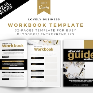 Lovely Business Mini Workbook Canva Template. Workbook, DIY Canva ...