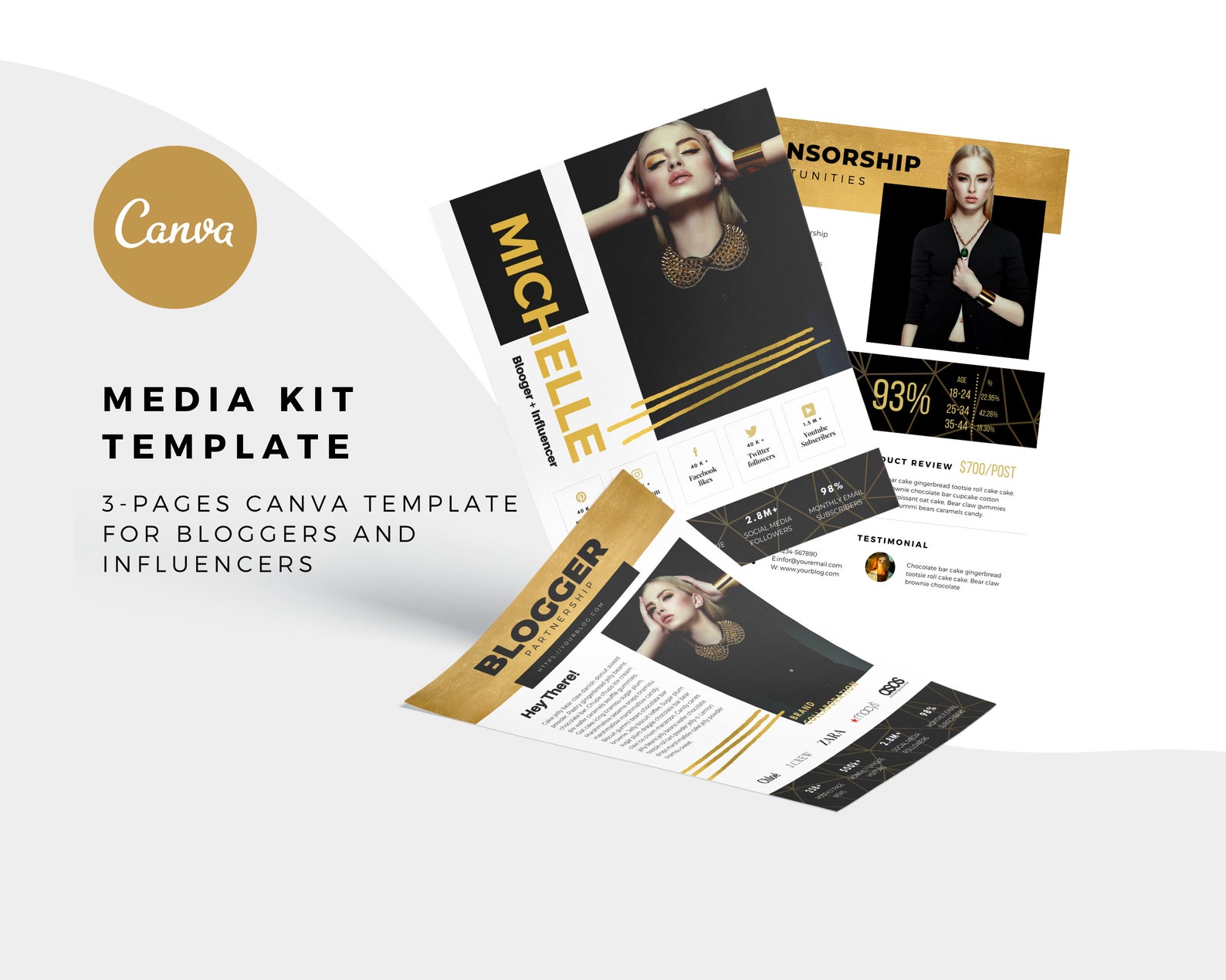 Lovely Business Media Kit Canva Template Media Kit for - Etsy