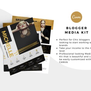Lovely Business Media Kit Canva Template, Media Kit for Bloggers, Blog ...