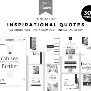 300 Inspirational Quotes Templates for Canva, Canva Template, Coach ...