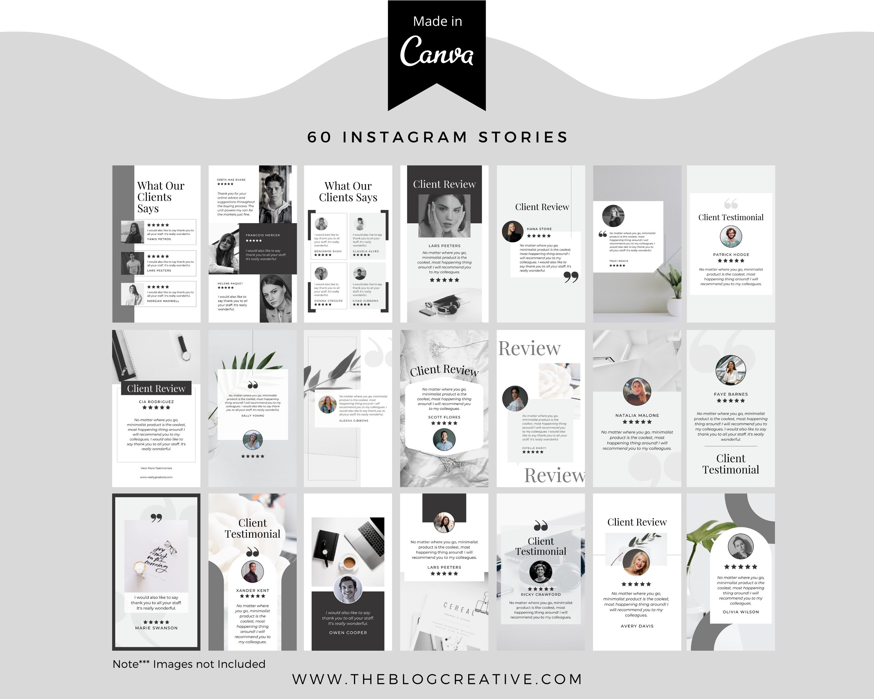 Customer Review Template, Client Testimonial, 120 Editable Canva ...