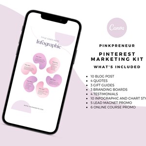Pinkpreneur, Pinterest Marketing Kit, Pinterest Canva Templates, Canva ...