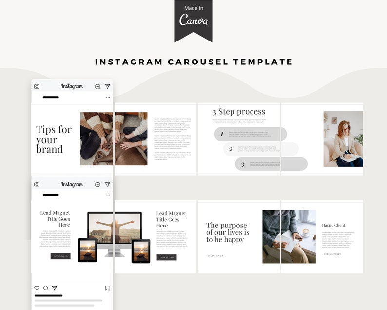 Minimalist, Instagram Carousel Template, Instagram Post, Instagram ...