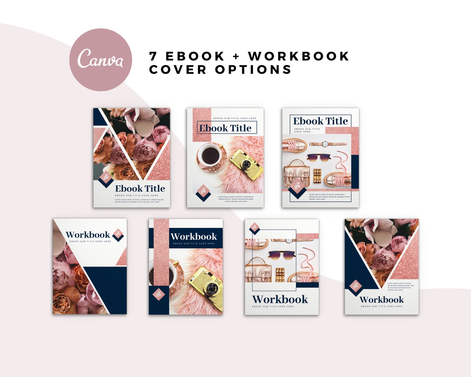 Rose Gold Chic Mega Workbook Canva Template. Workbook - Etsy