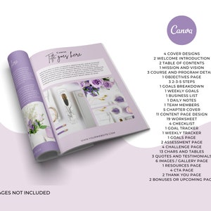Lively Purple, Workbook Canva Template, Workbook Template, DIY Canva ...