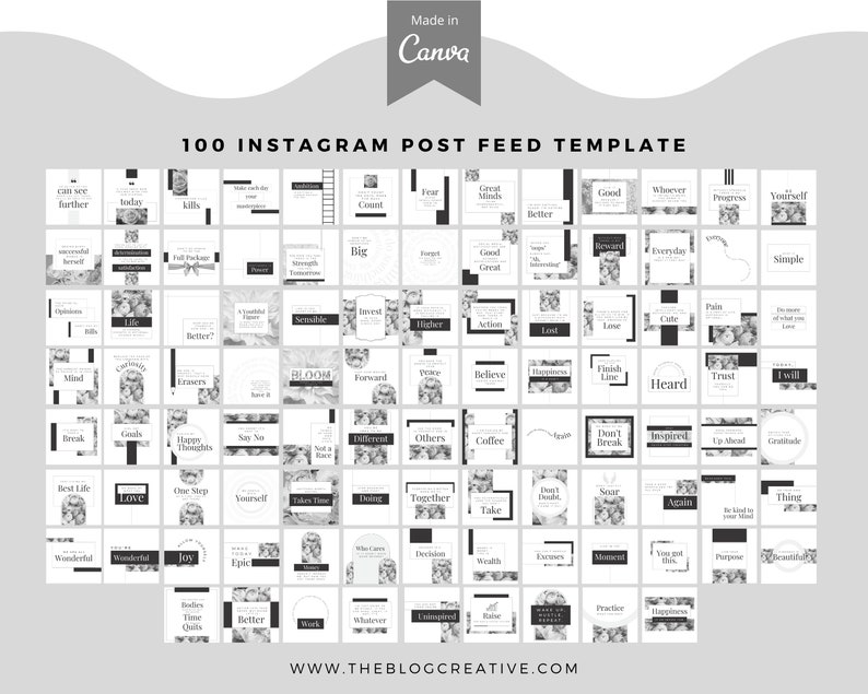 300 Inspirational Quotes Templates for Canva Canva Template - Etsy