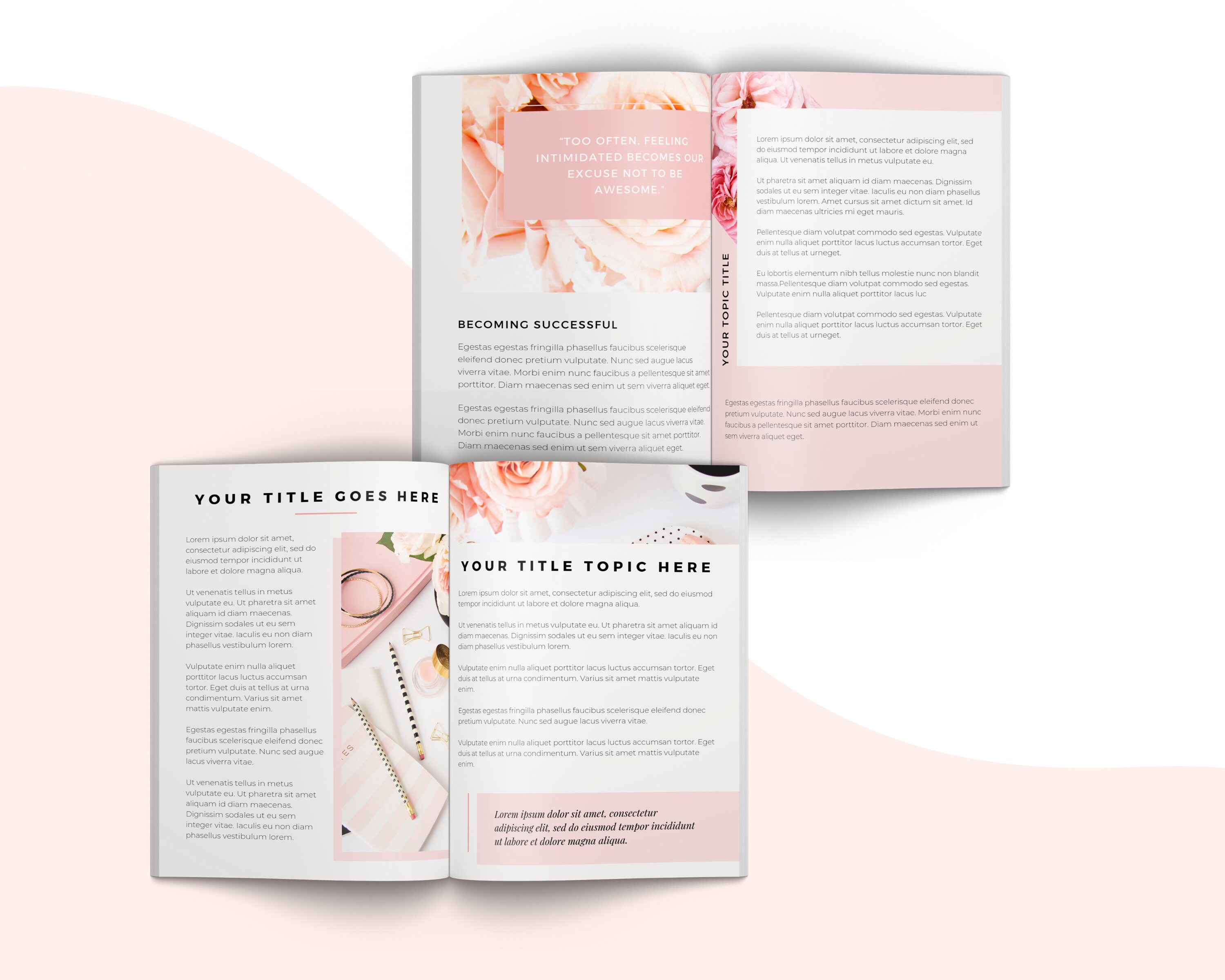 Boss Lady Ebook Canva Template, 26-page Minimalist Magazine Template - Etsy