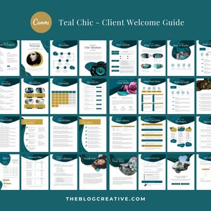 Teal Chic, Editable New Client Welcome Packet | Welcome Packet | Client ...