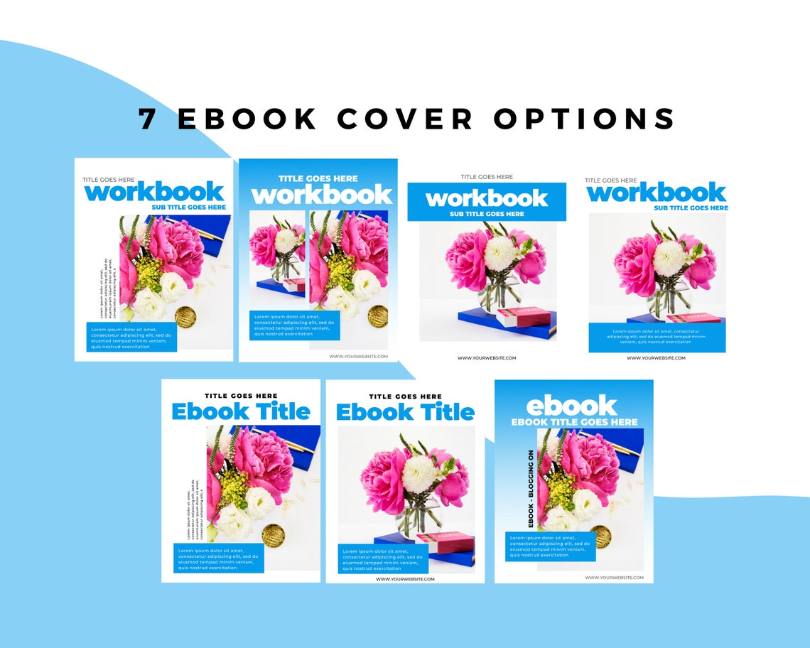 Blue Chic Workbook Canva Template Workbook Template DIY | Etsy