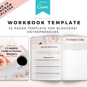 Boss Lady Mini Workbook Canva Template. DIY Course Workbook, Lead ...