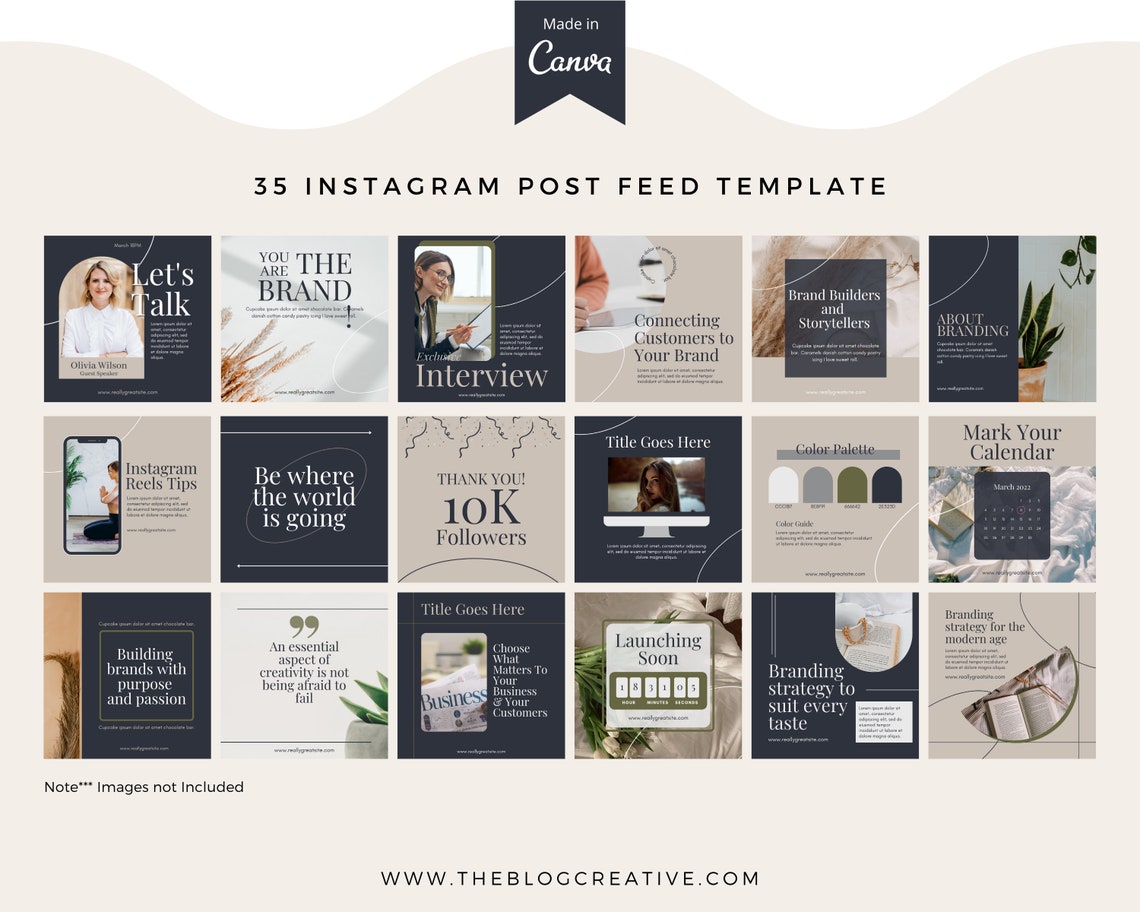 Branding Instagram Templates Canva Template Brand Coach - Etsy
