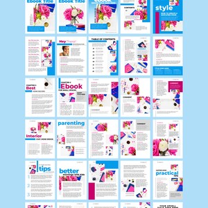 Blue Chic Workbook Canva Template, Workbook Template, DIY Canva ...