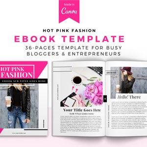 Hot Pink Fashion Canva Templateebook. Lead Magnet Canva Template Ebook ...