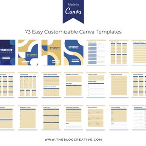 Editable Student Planner, Canva Template, Digital & Printable, Weekly ...
