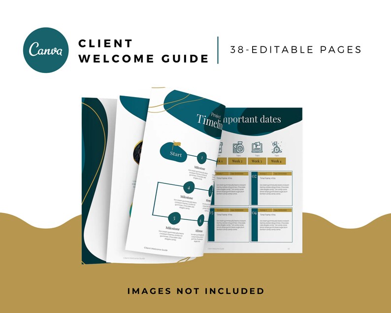 Teal Chic Editable New Client Welcome Packet Welcome Packet - Etsy