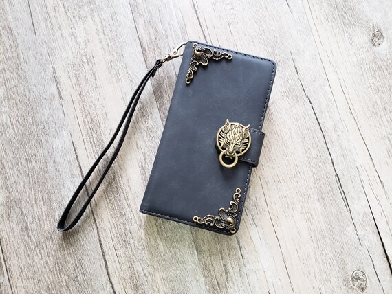 Final Fantasy 7 Cloudy Wolf Zipper Leather Phone Wallet Case | Etsy