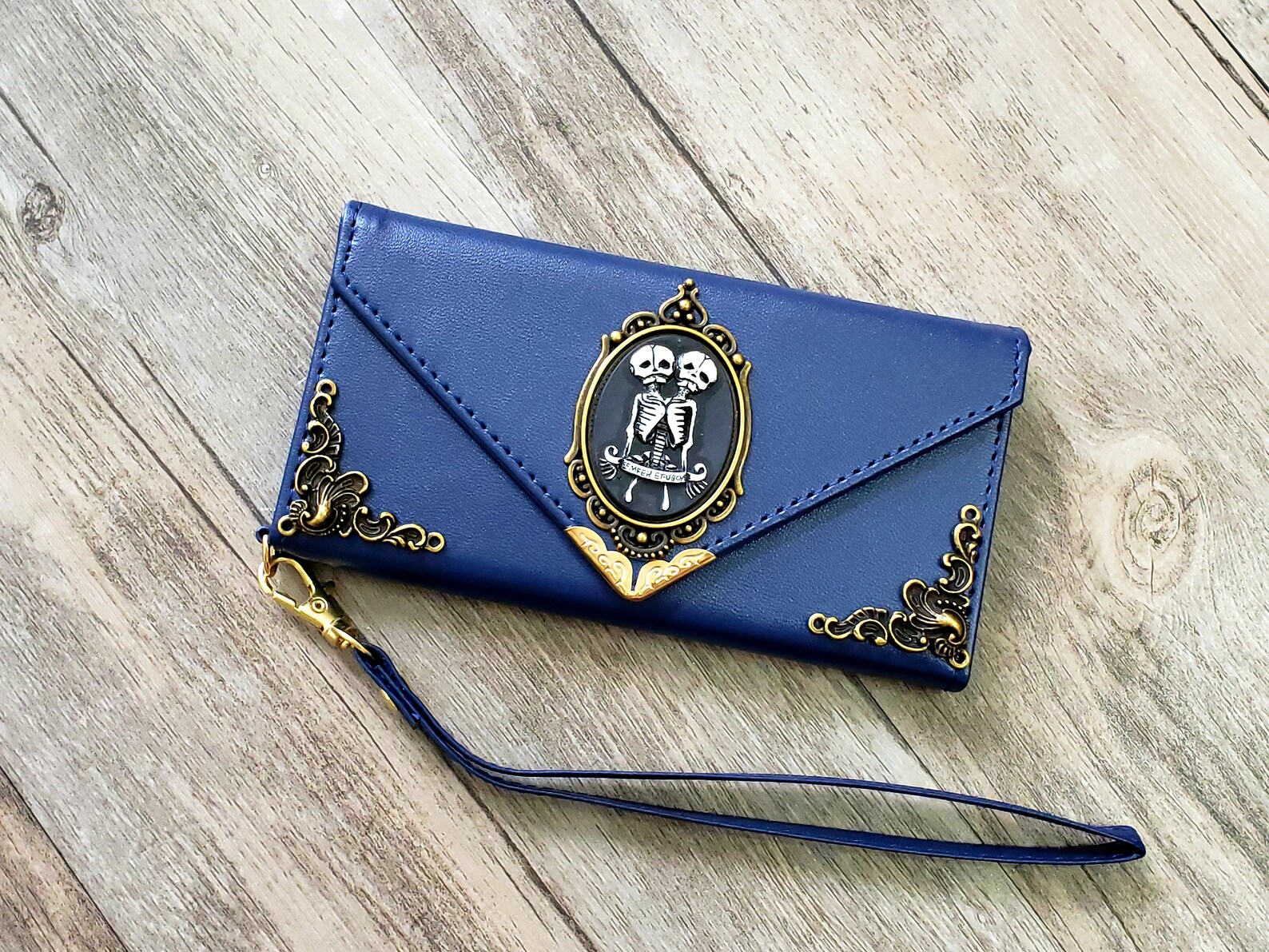 Gothic Twins Skull Phone Leather Wallet Case for Iphone X XS - Etsy
