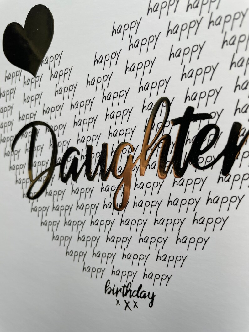 Daughter Birthday Card/birthday Card for Daughter/large - Etsy