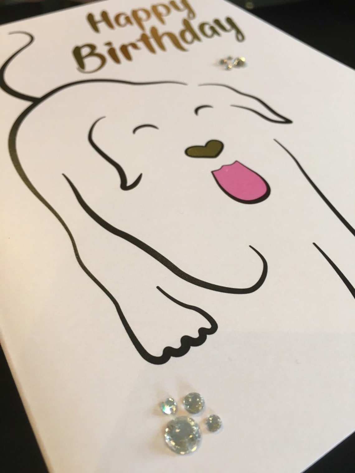 Happy Birthday Dog Card/happy Birthday Card/dog Card/large - Etsy