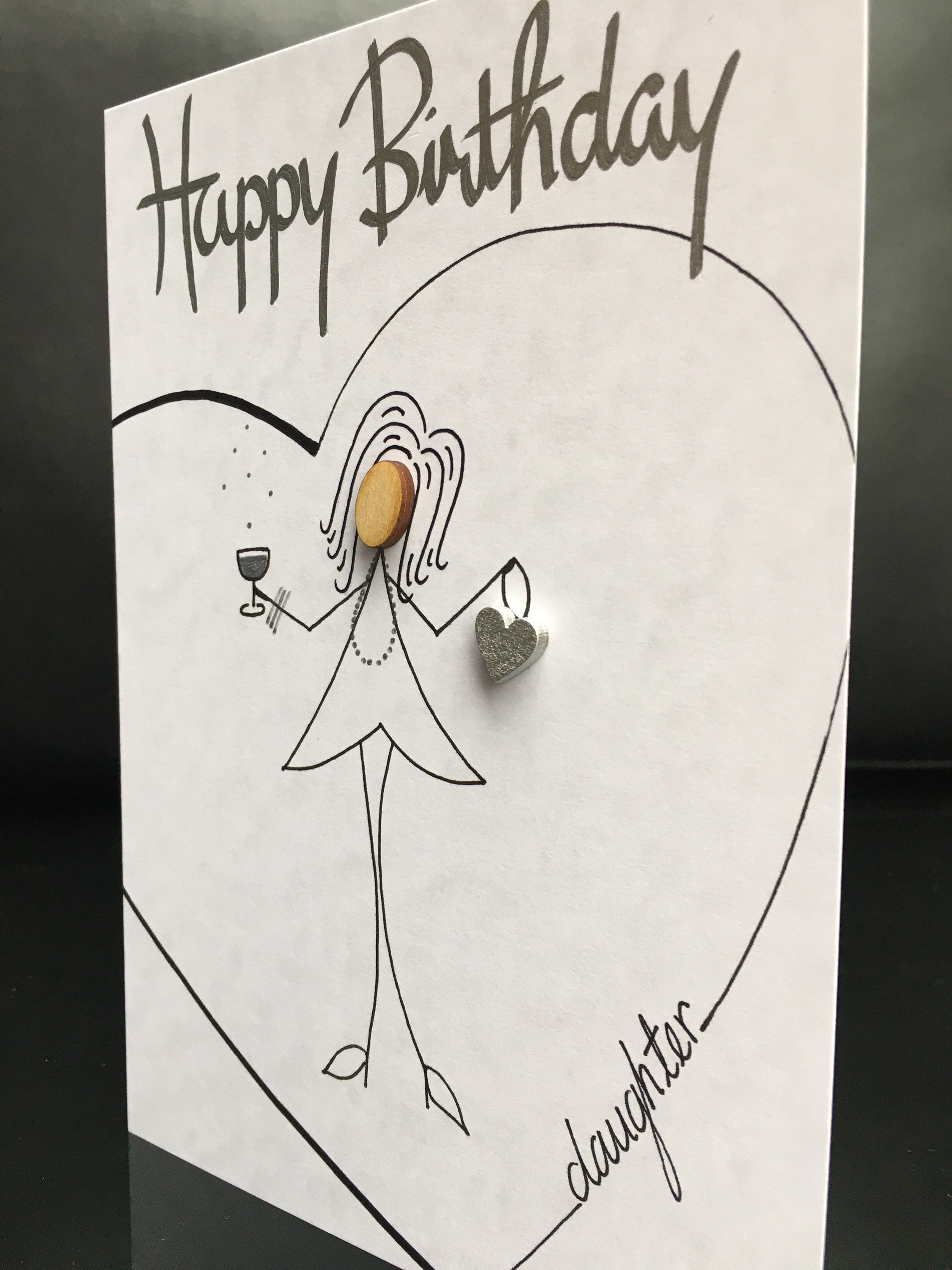 Happy birthday Daughter/Daughter birthday card/large | Etsy